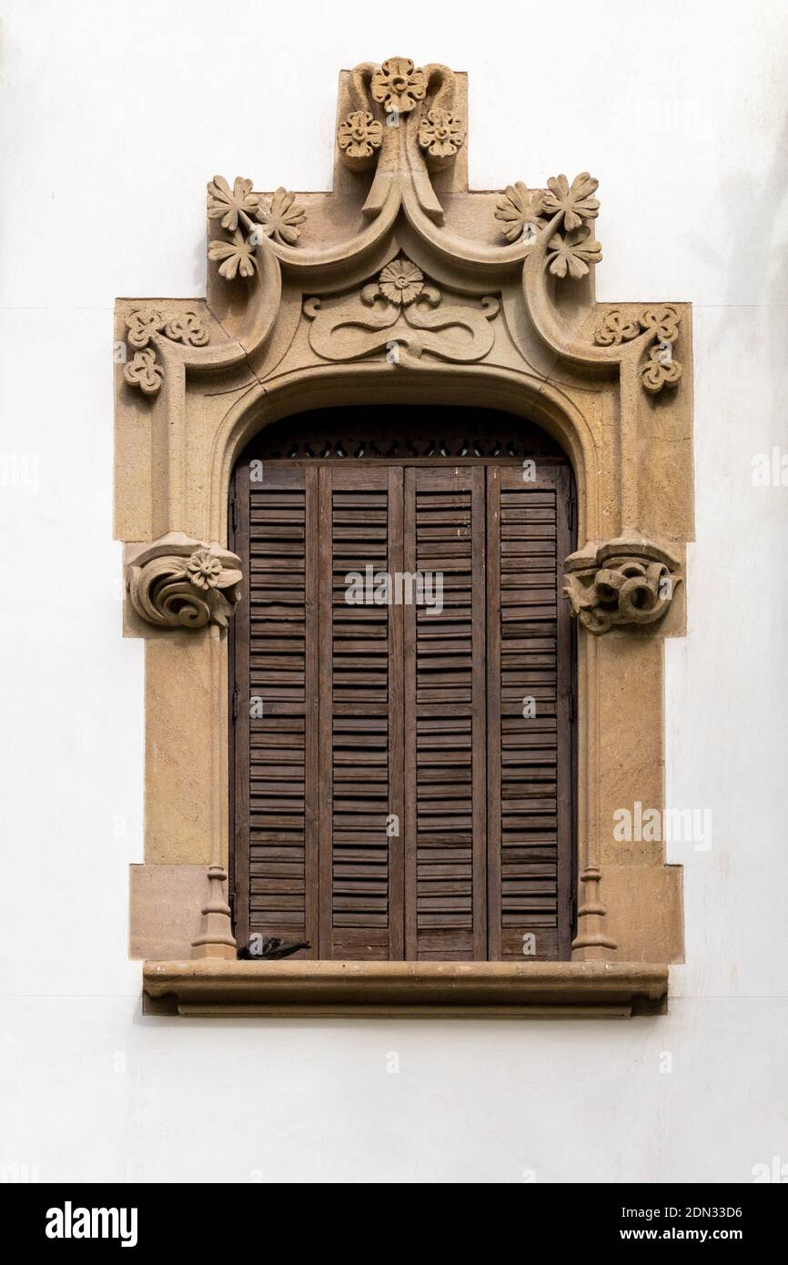 Elements of architectural decoration of buildings, windows and frames ...