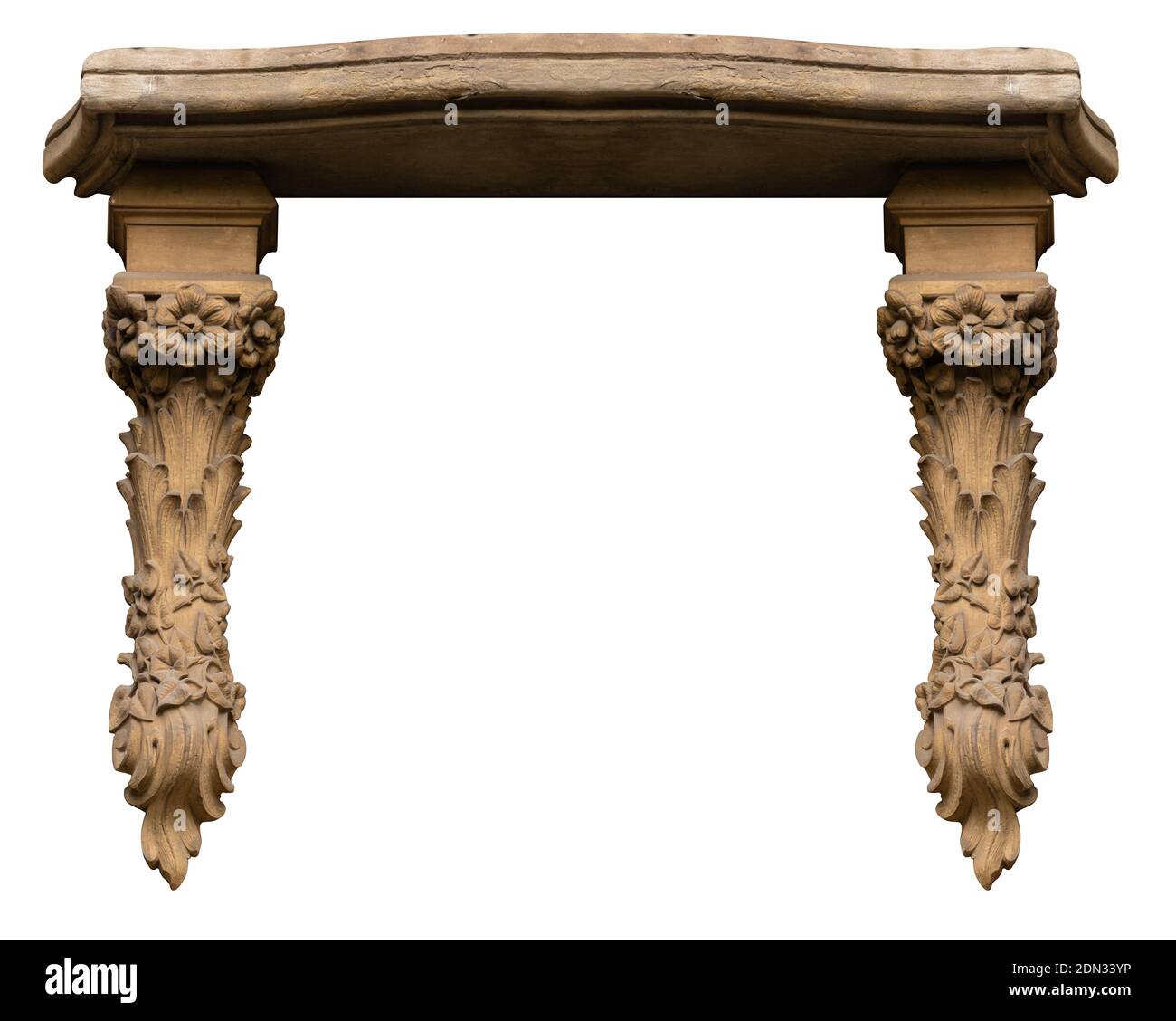 Elements of architecture of buildings, ancient arches, columns, windows ...