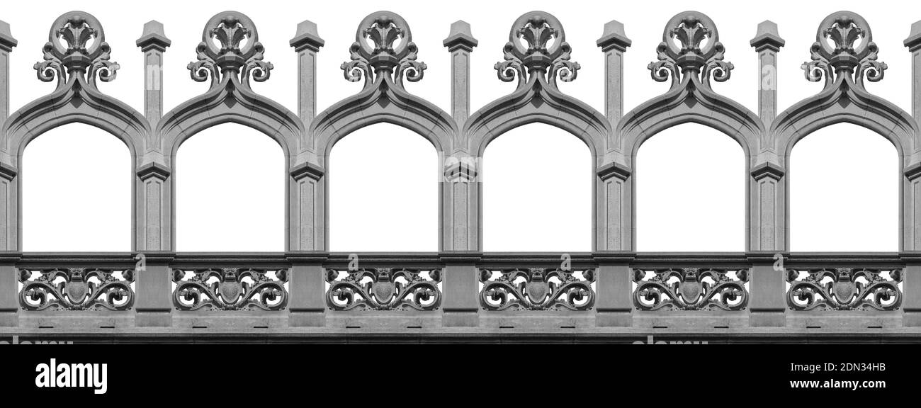 Elements of architectural decorations of buildings, arches and columns ...