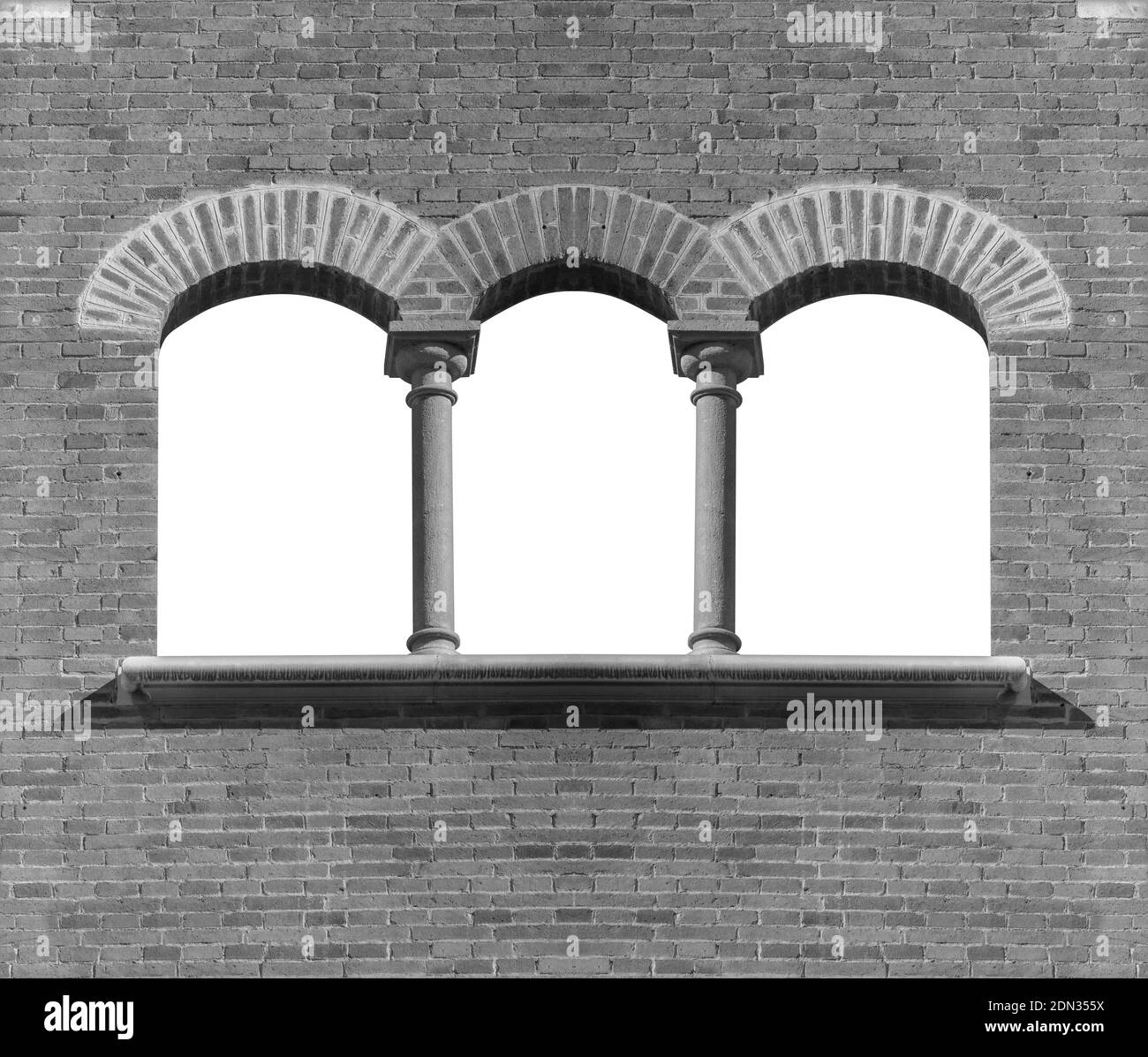 Elements of architectural decorations of buildings, arches and columns ...