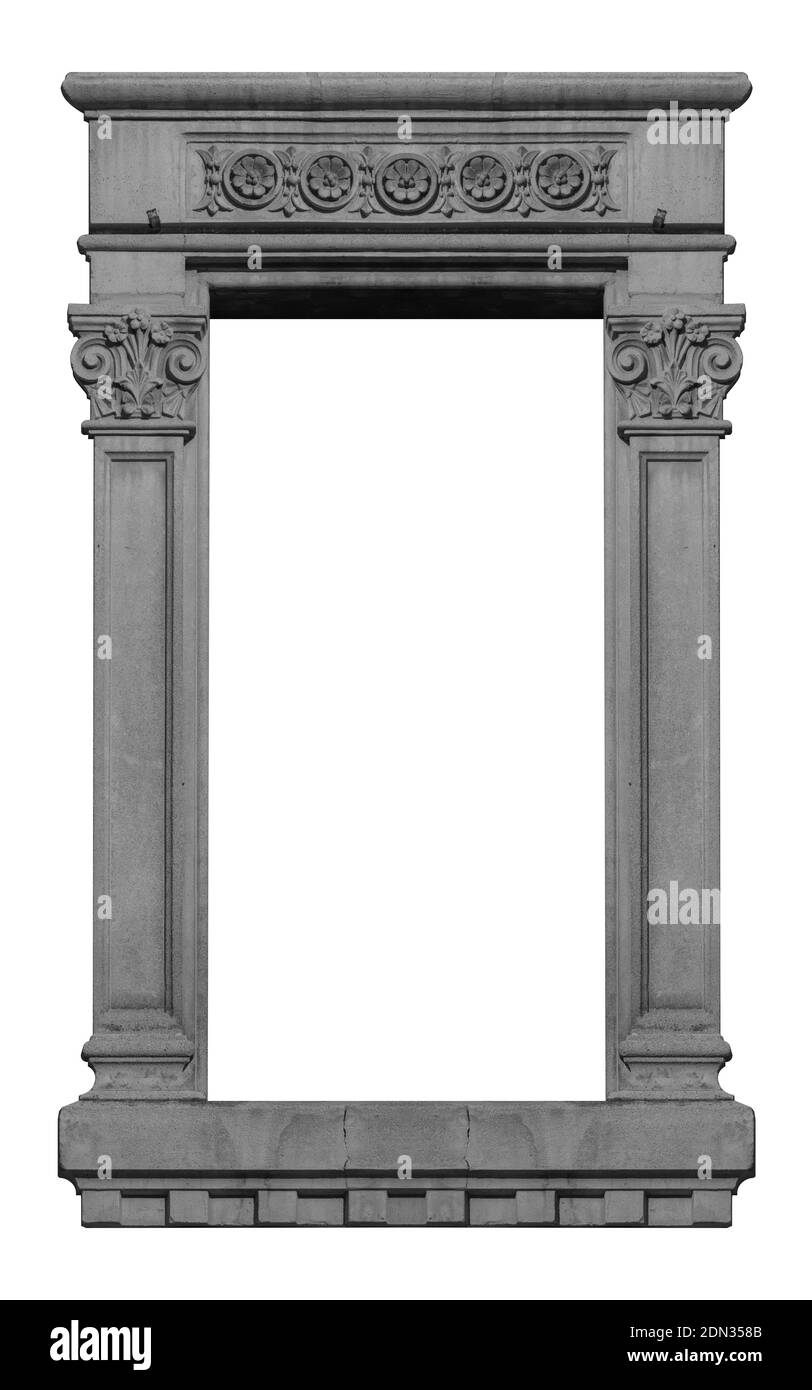 Elements of architectural decorations of buildings, arches and columns ...