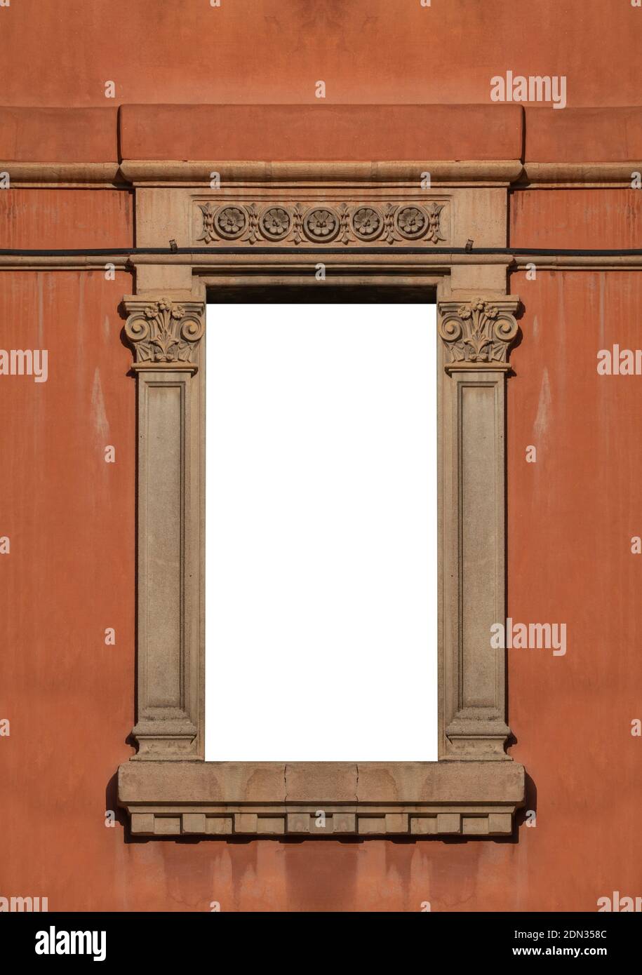 Elements of architecture of buildings, ancient arches, columns, windows ...