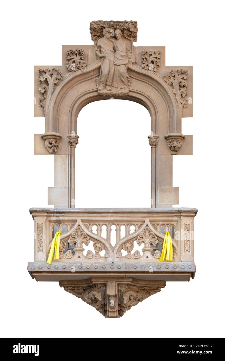 Elements of architecture of buildings, ancient arches, columns, windows ...