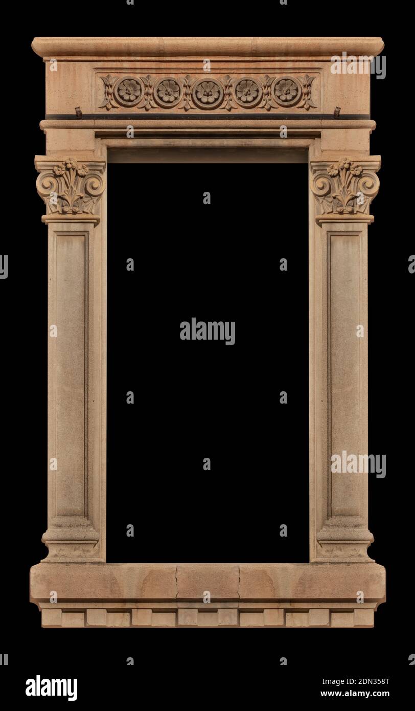 Elements of architecture of buildings, ancient arches, columns, windows ...