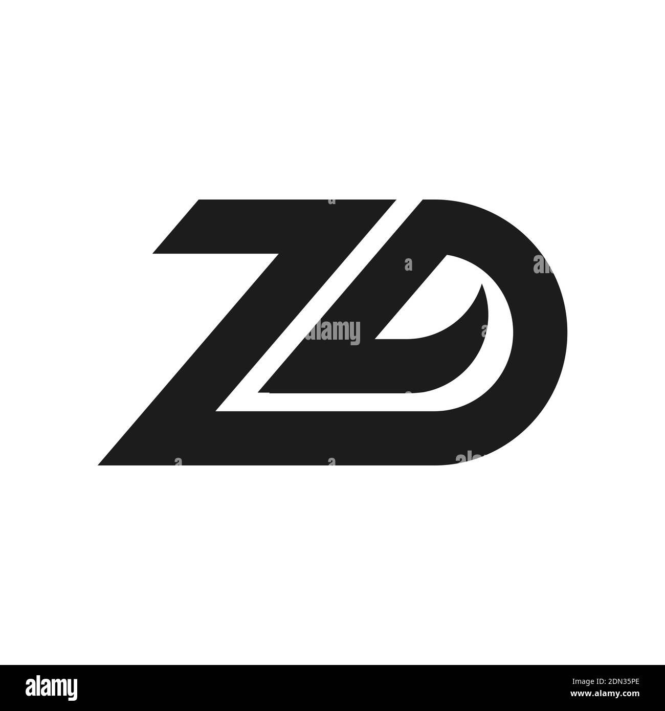 Creative abstract letter zd logo design. Linked letter dz logo design ...