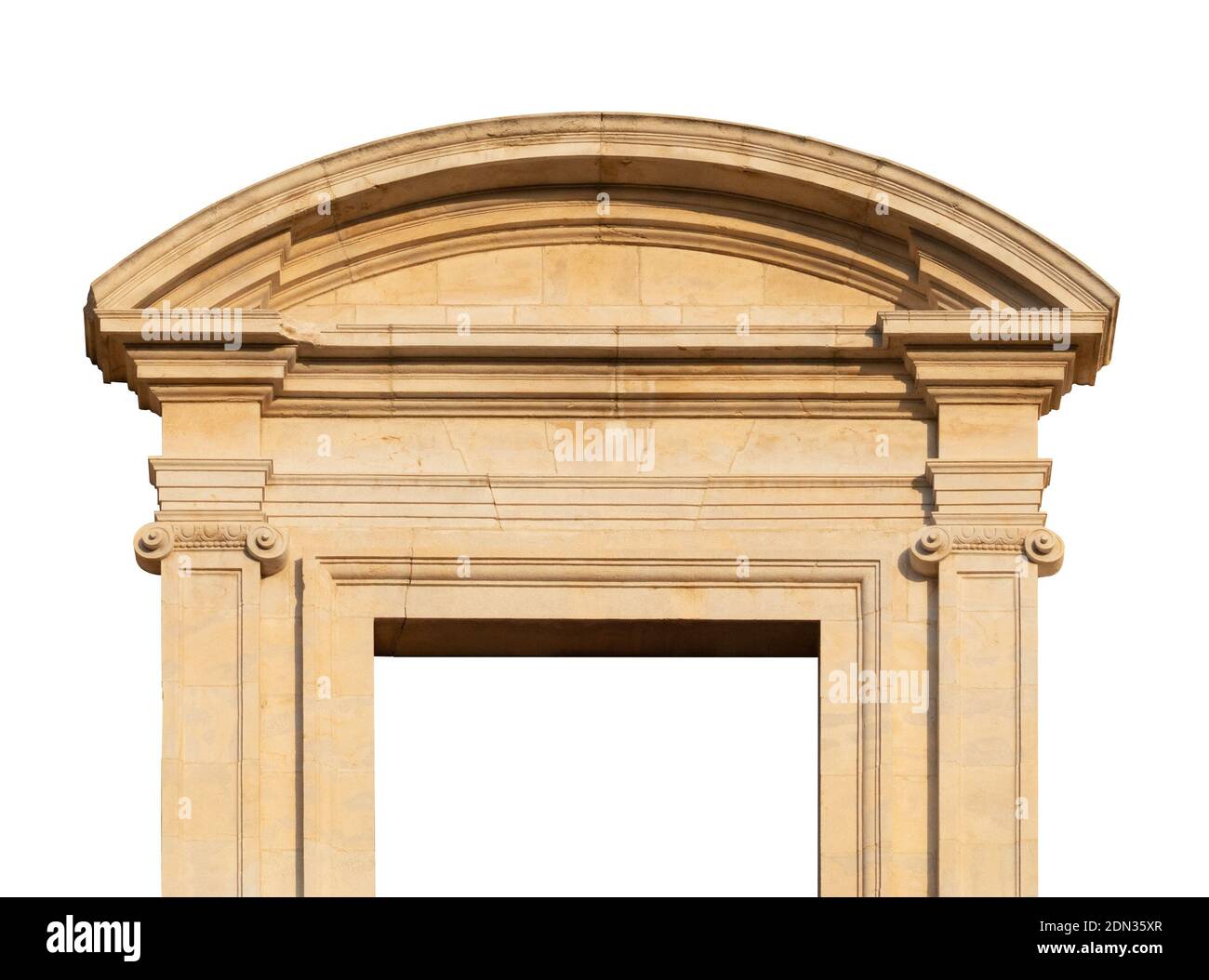 Elements of architecture of buildings, ancient arches, columns, windows ...