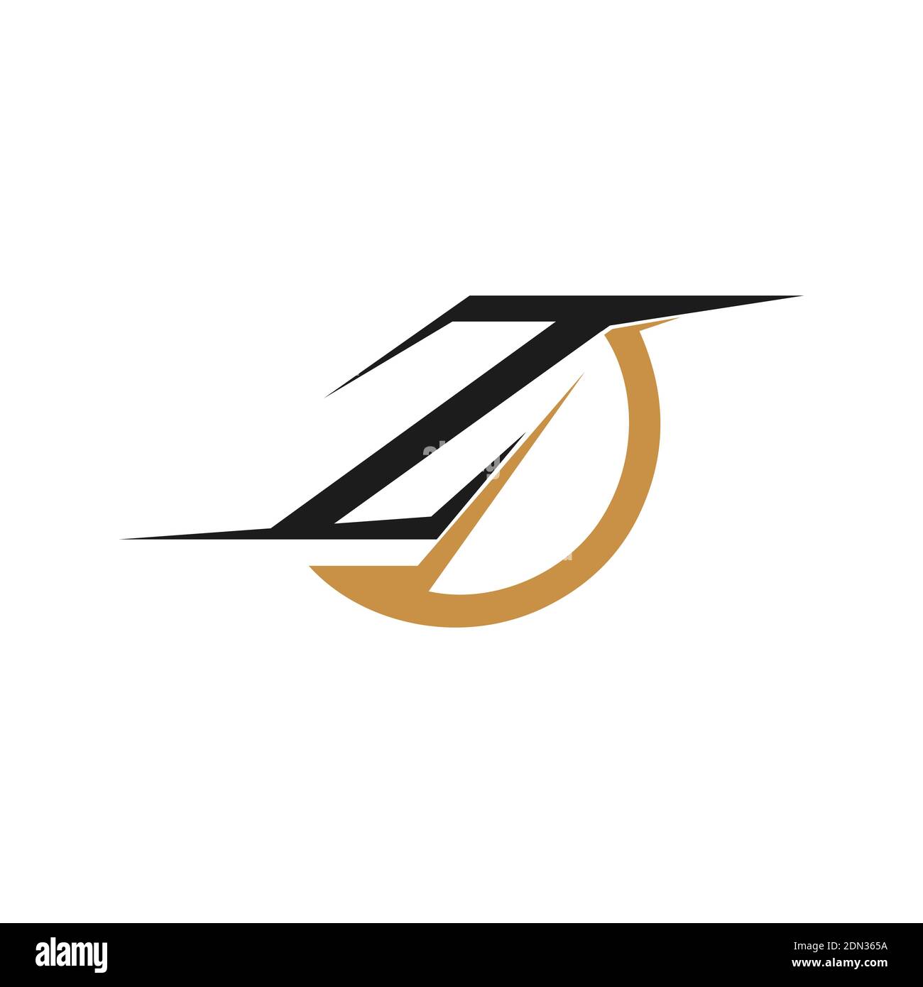 Creative abstract letter zd logo design. Linked letter dz logo design ...