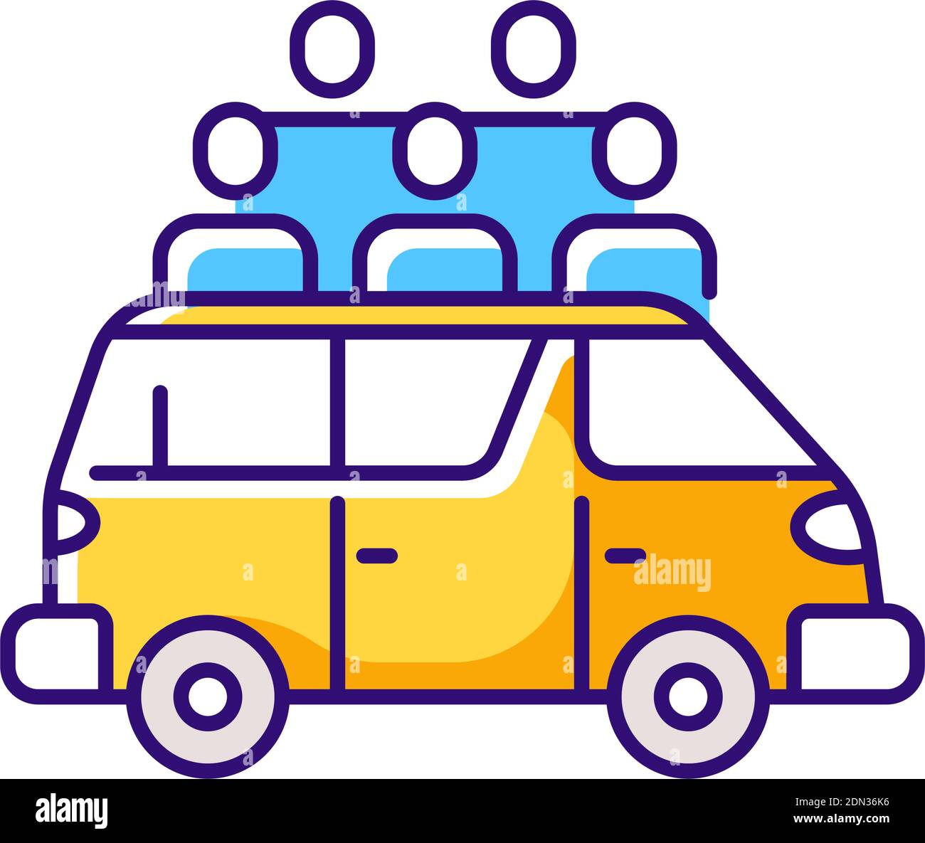 Share taxi RGB color icon Stock Vector Image & Art - Alamy