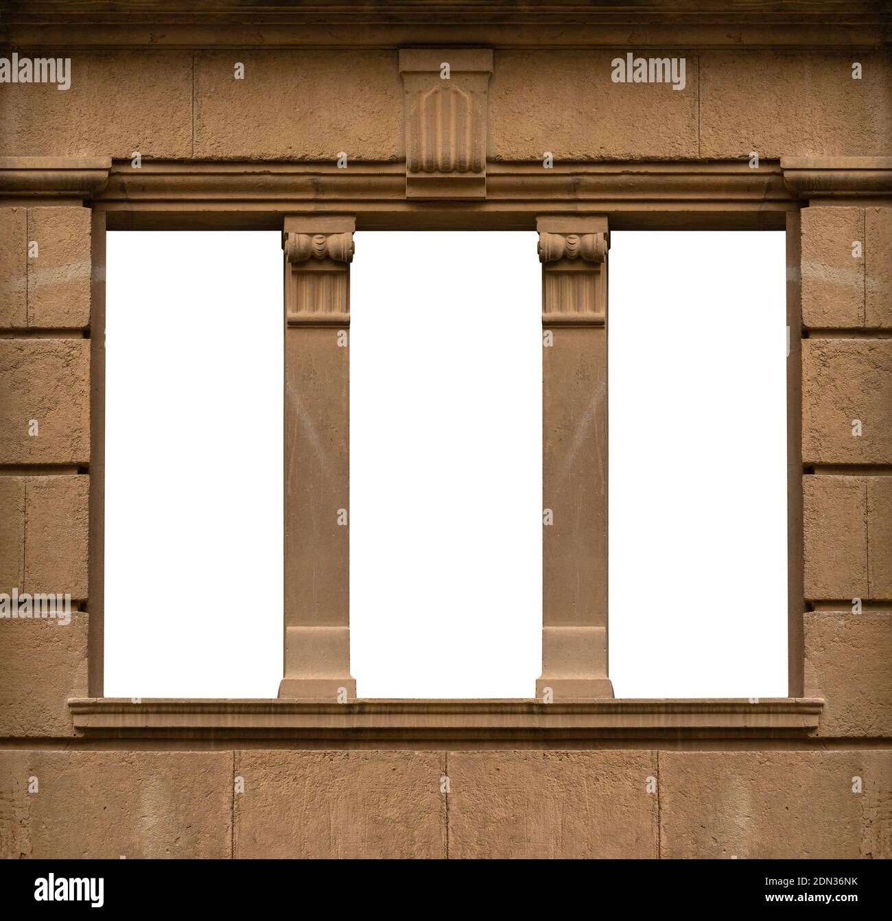 Elements of architecture of buildings, ancient arches, columns, windows ...