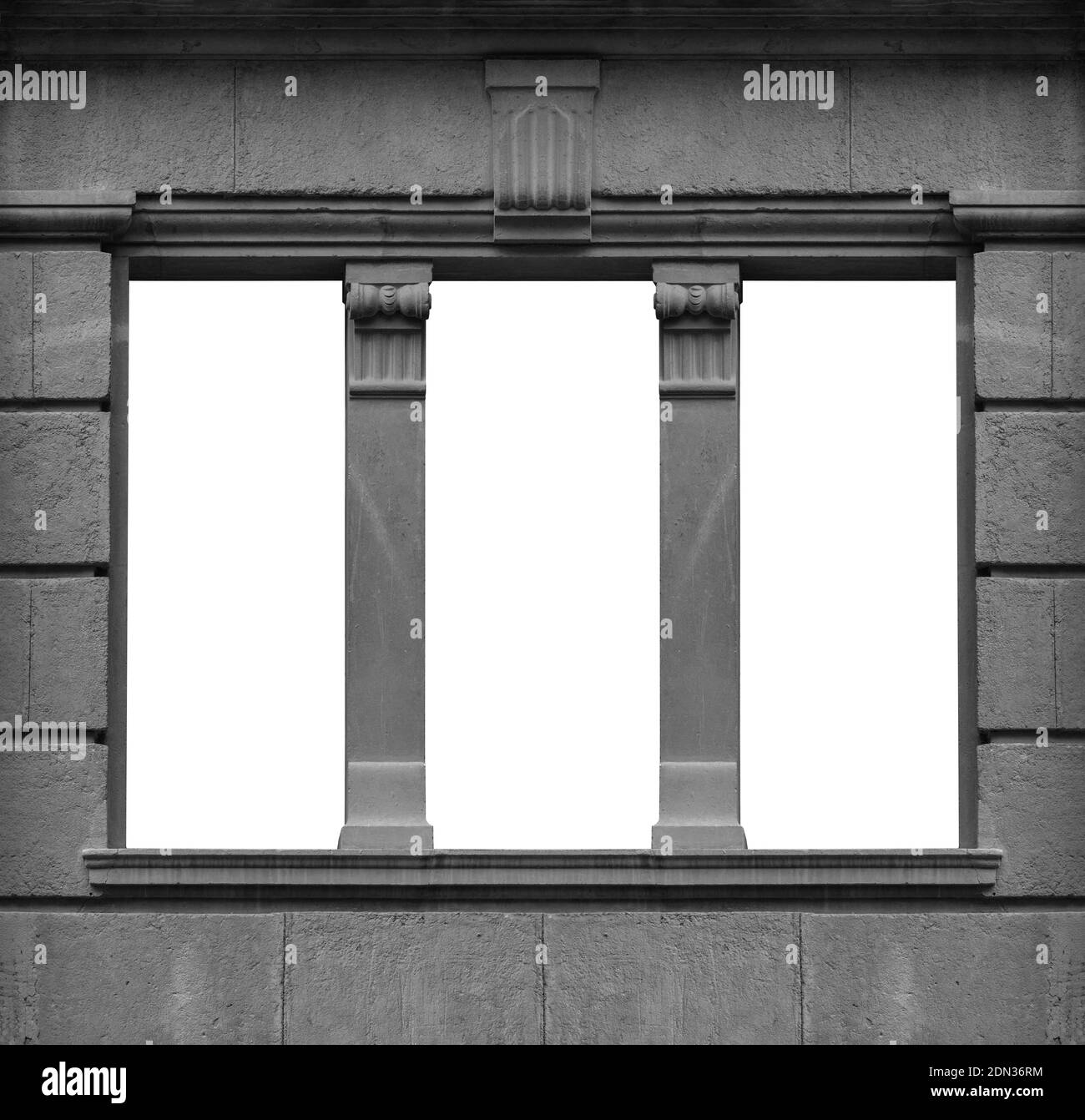 Elements of architectural decorations of buildings, arches and columns ...