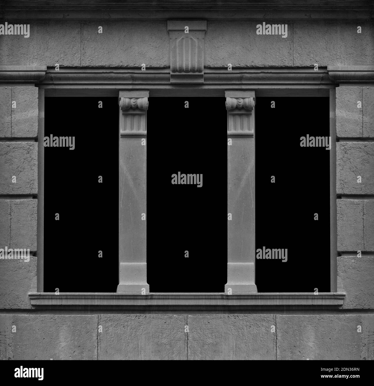 Elements of architectural decorations of buildings, arches and columns ...