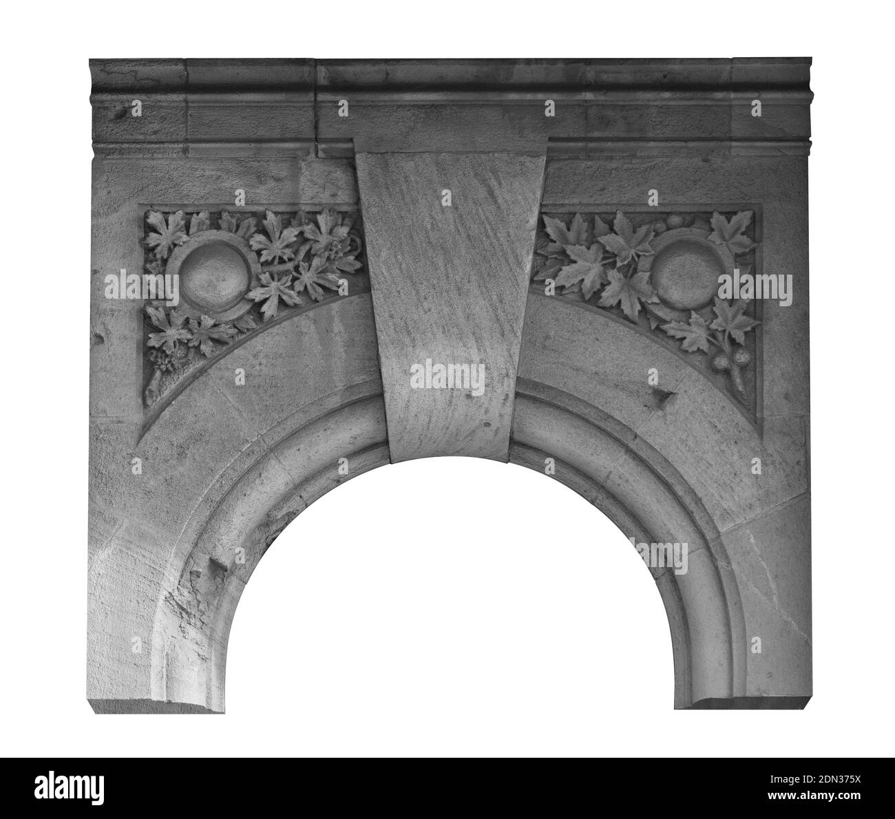 Elements of architectural decorations of buildings, arches and columns ...