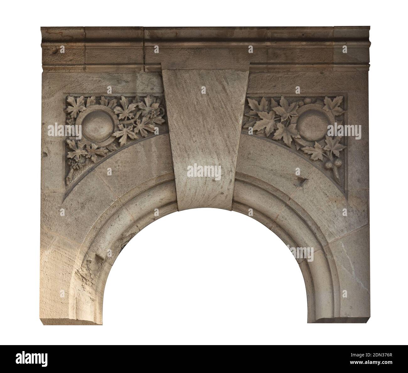 Elements of architecture of buildings, ancient arches, columns, windows ...