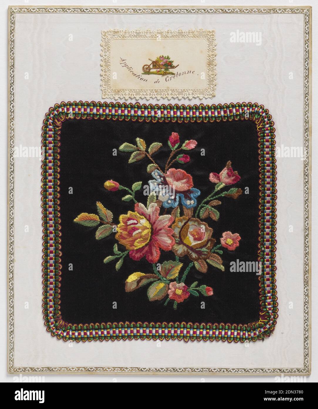 Sewing sample, France, late 19th century, Sewing sample Stock Photo - Alamy