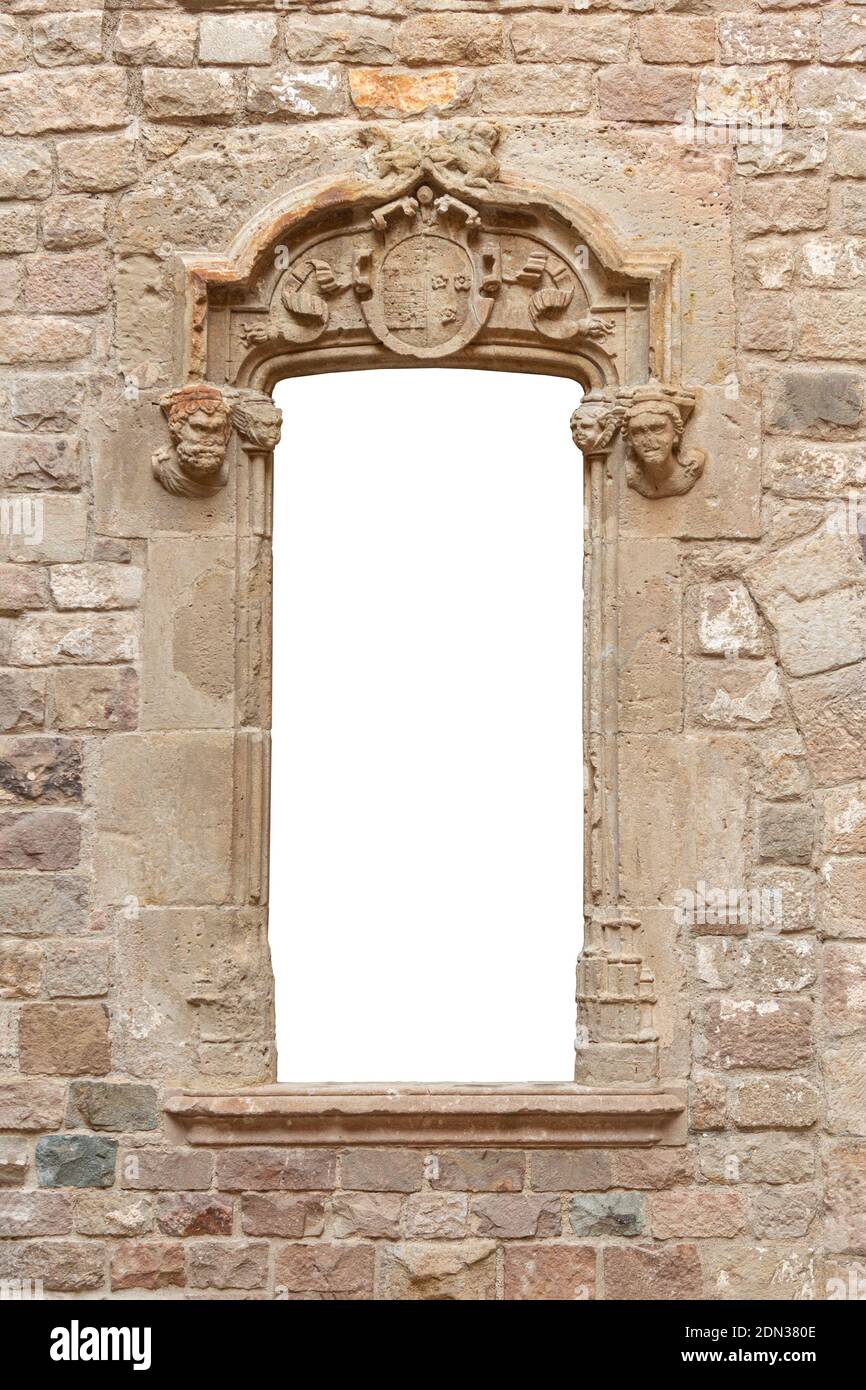 Elements of architecture of buildings, ancient arches, columns, windows ...