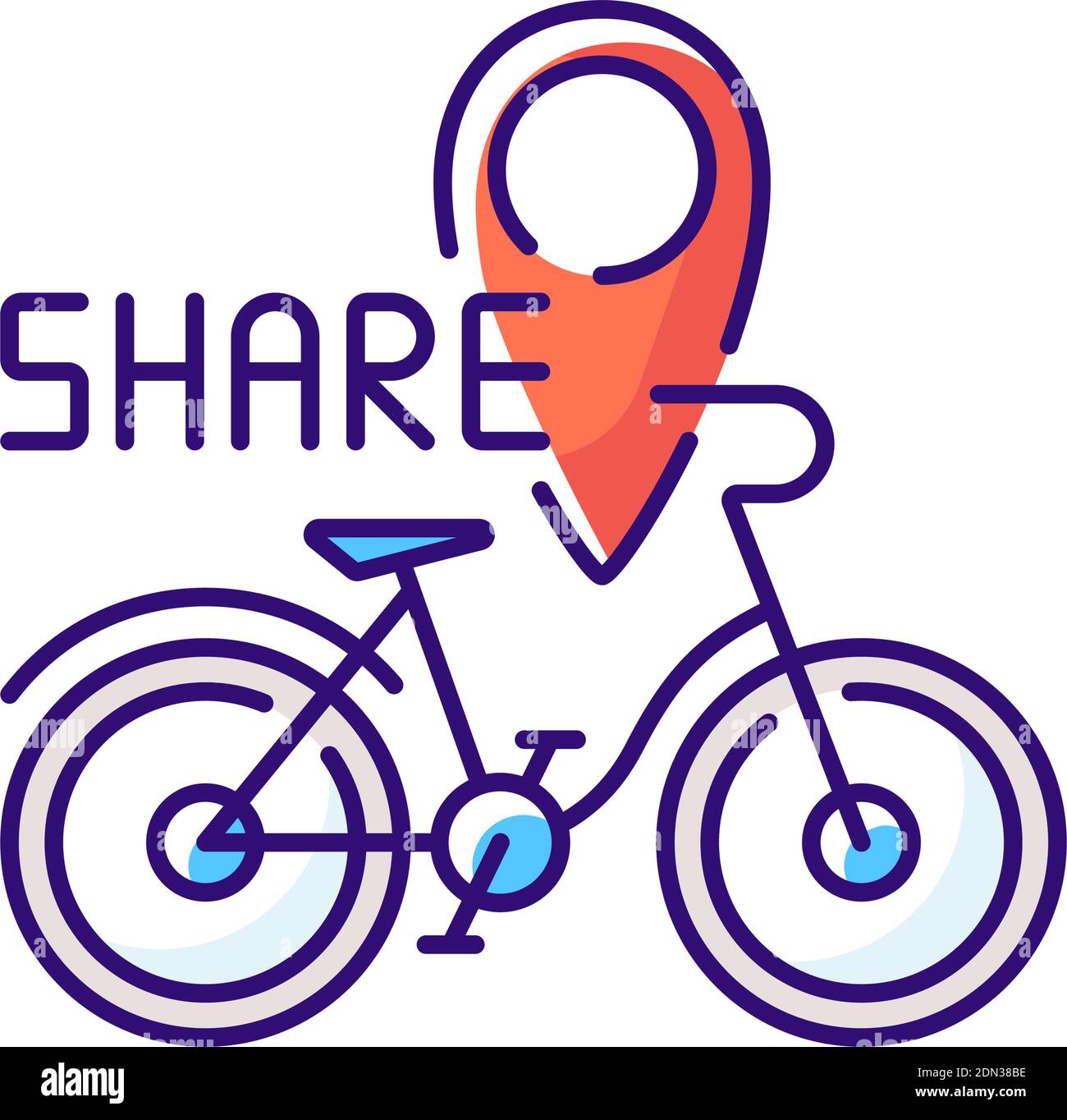 Bicycle rental system bike Stock Vector Images - Alamy