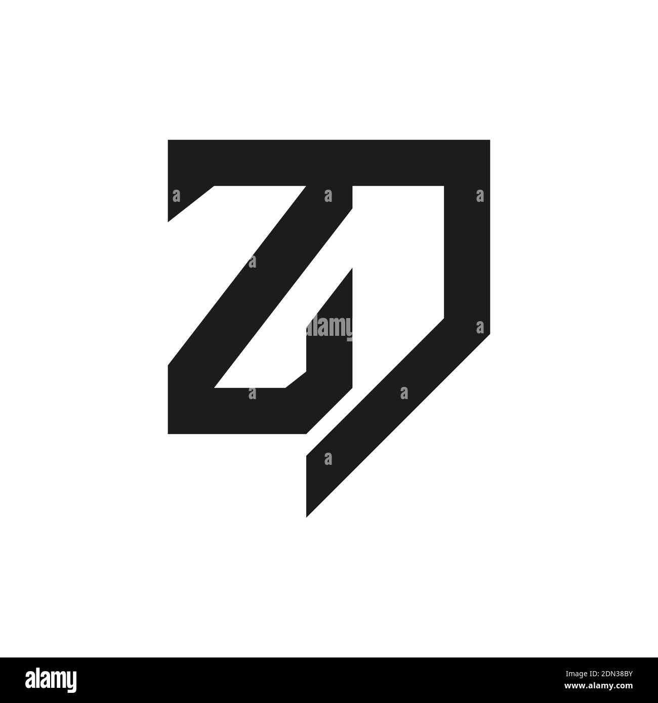 Creative abstract letter zd logo design. Linked letter dz logo design ...