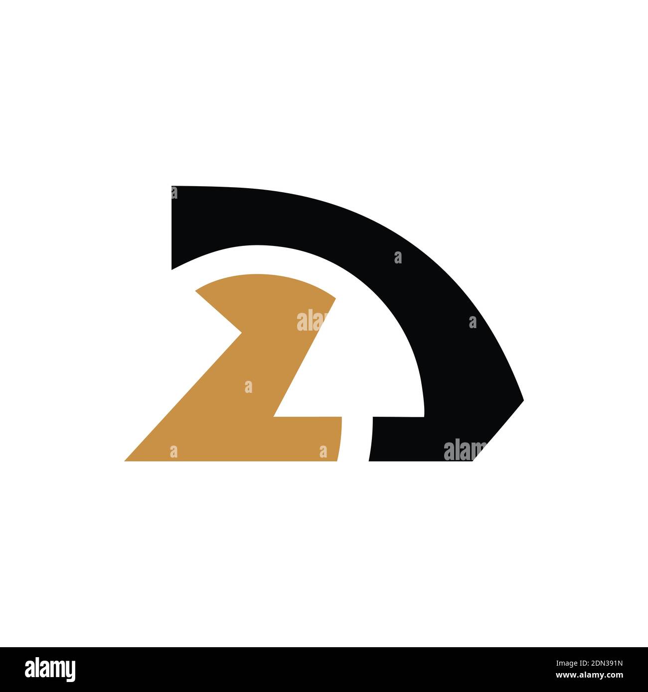 Creative abstract letter zd logo design. Linked letter dz logo design ...