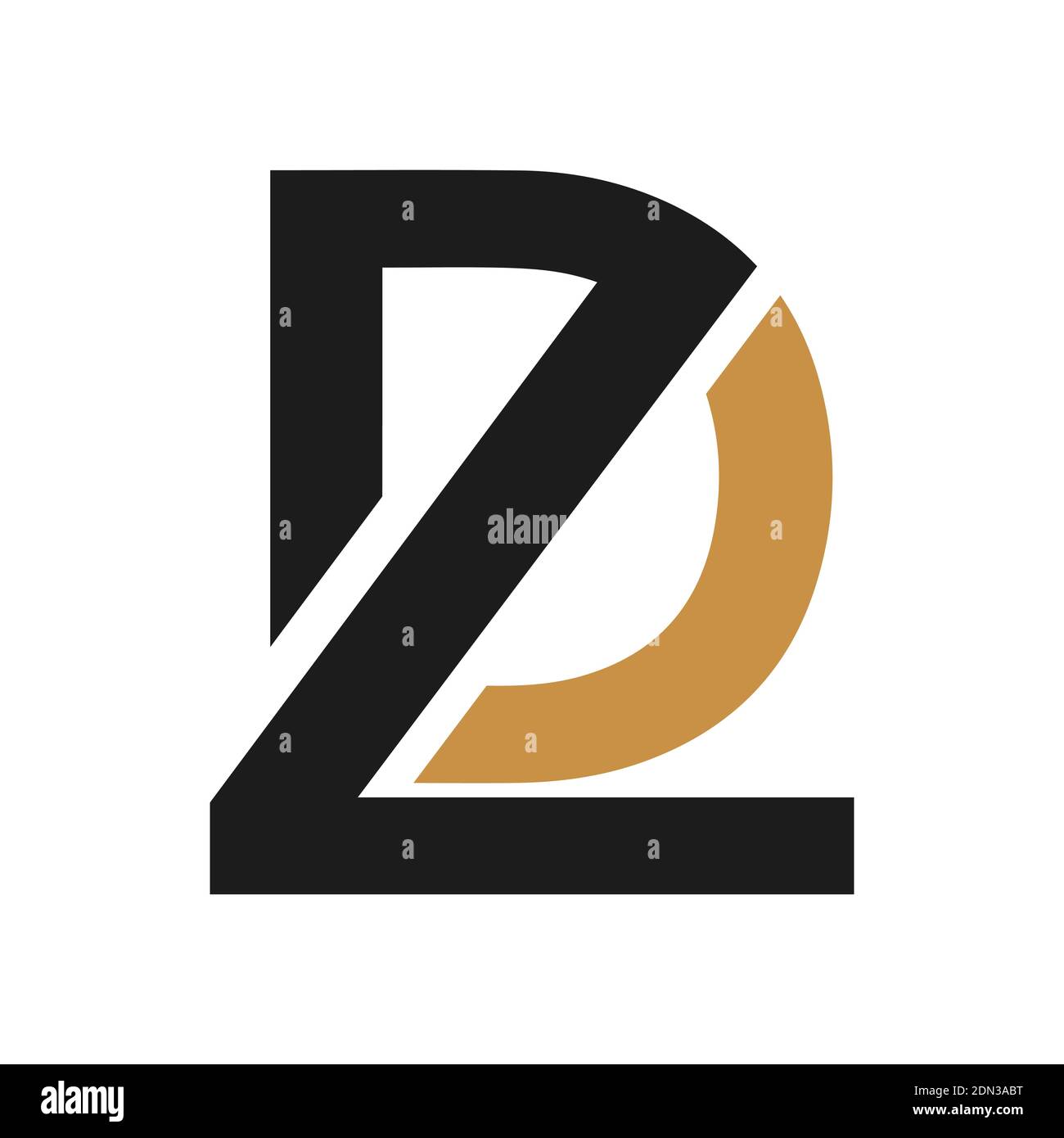 Creative abstract letter zd logo design. Linked letter dz logo design ...