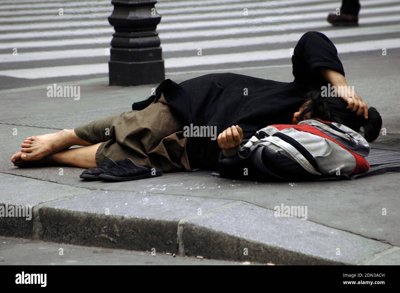 Barefoot homeless hi-res stock photography and images - Alamy