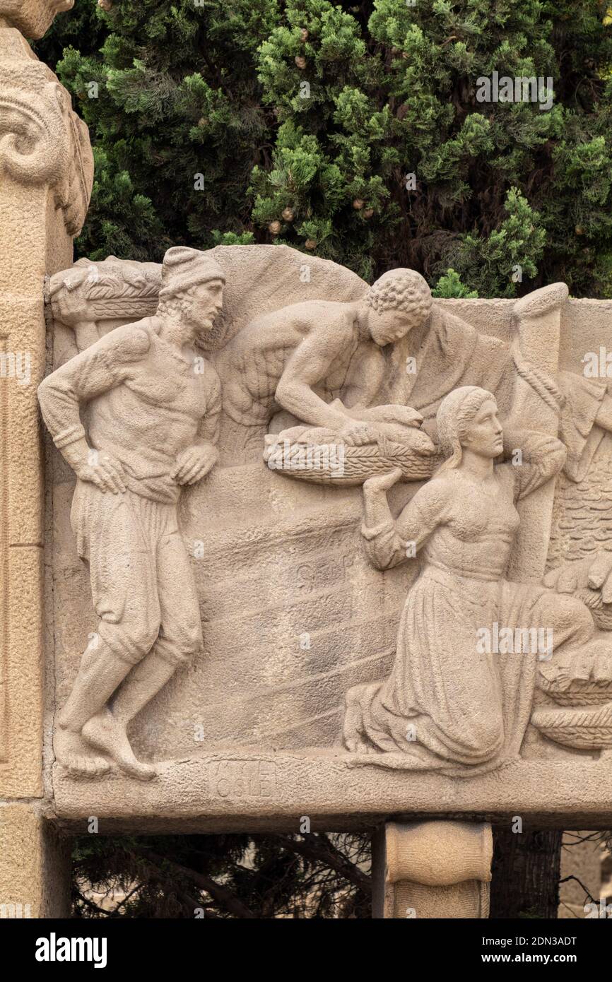 elements of architectural decorations of buildings, sculptures ...