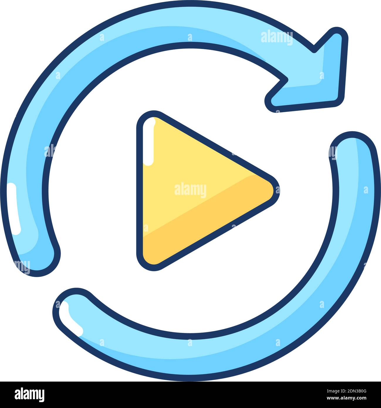 Restart RGB color icon Stock Vector Image & Art - Alamy