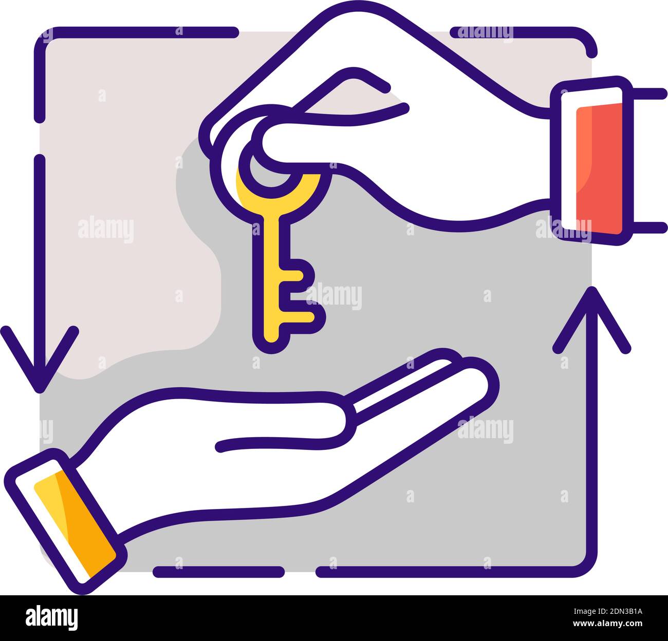 Car loan flat color Cut Out Stock Images & Pictures - Alamy