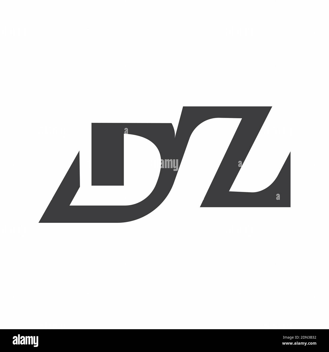 Creative abstract letter zd logo design. Linked letter dz logo design ...