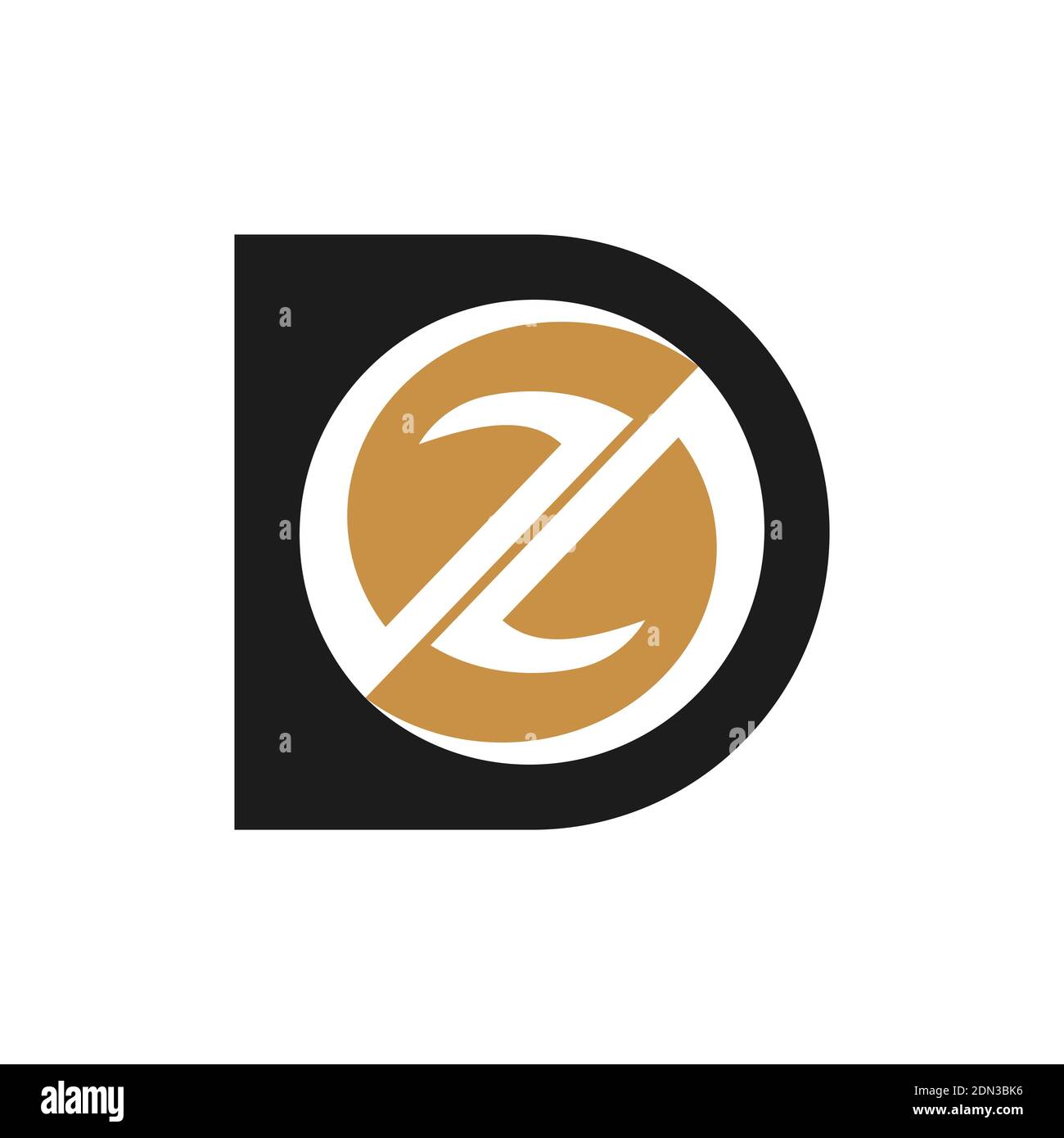 Creative abstract letter zd logo design. Linked letter dz logo design ...