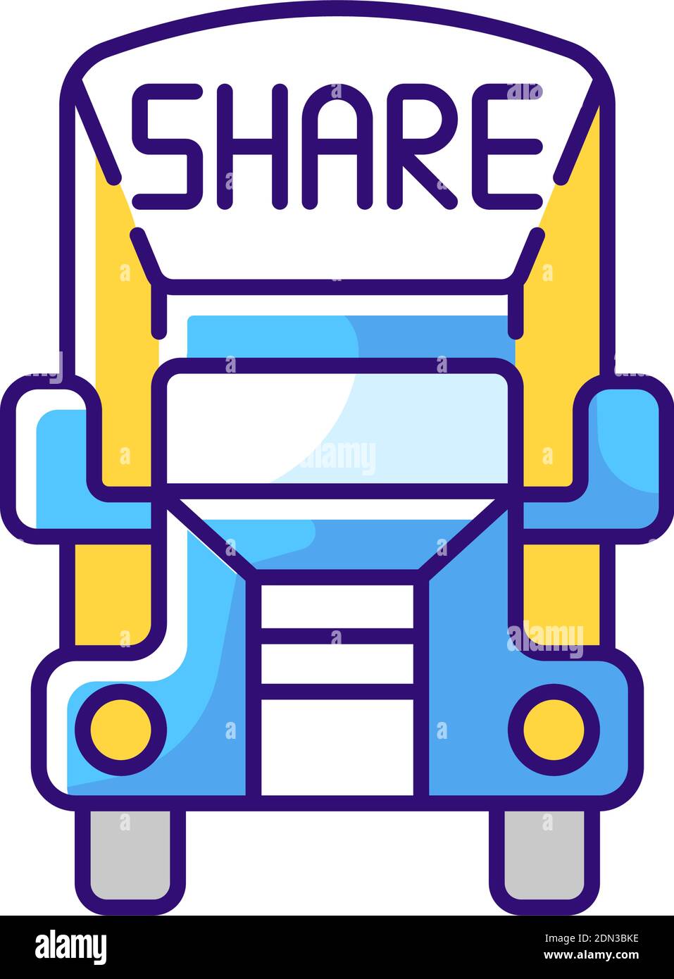 Sharing symbol color linear Stock Vector Images - Alamy