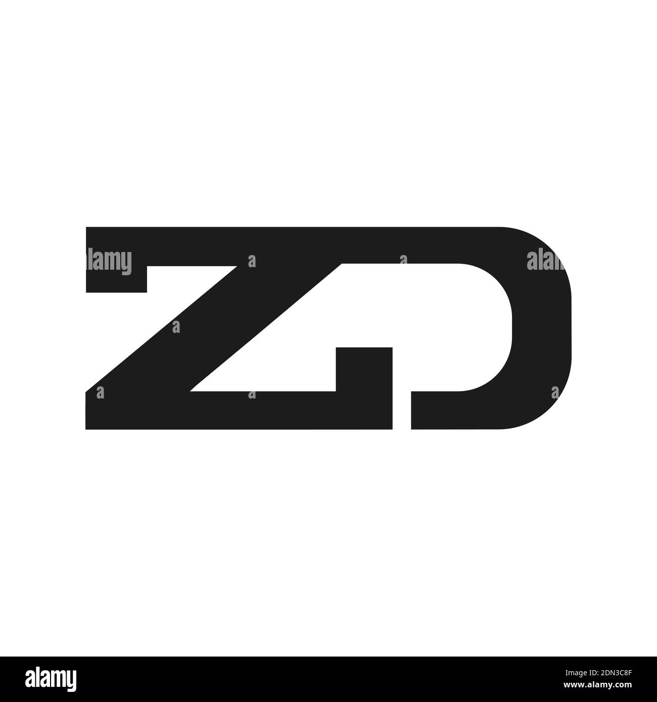 Creative abstract letter zd logo design. Linked letter dz logo design ...