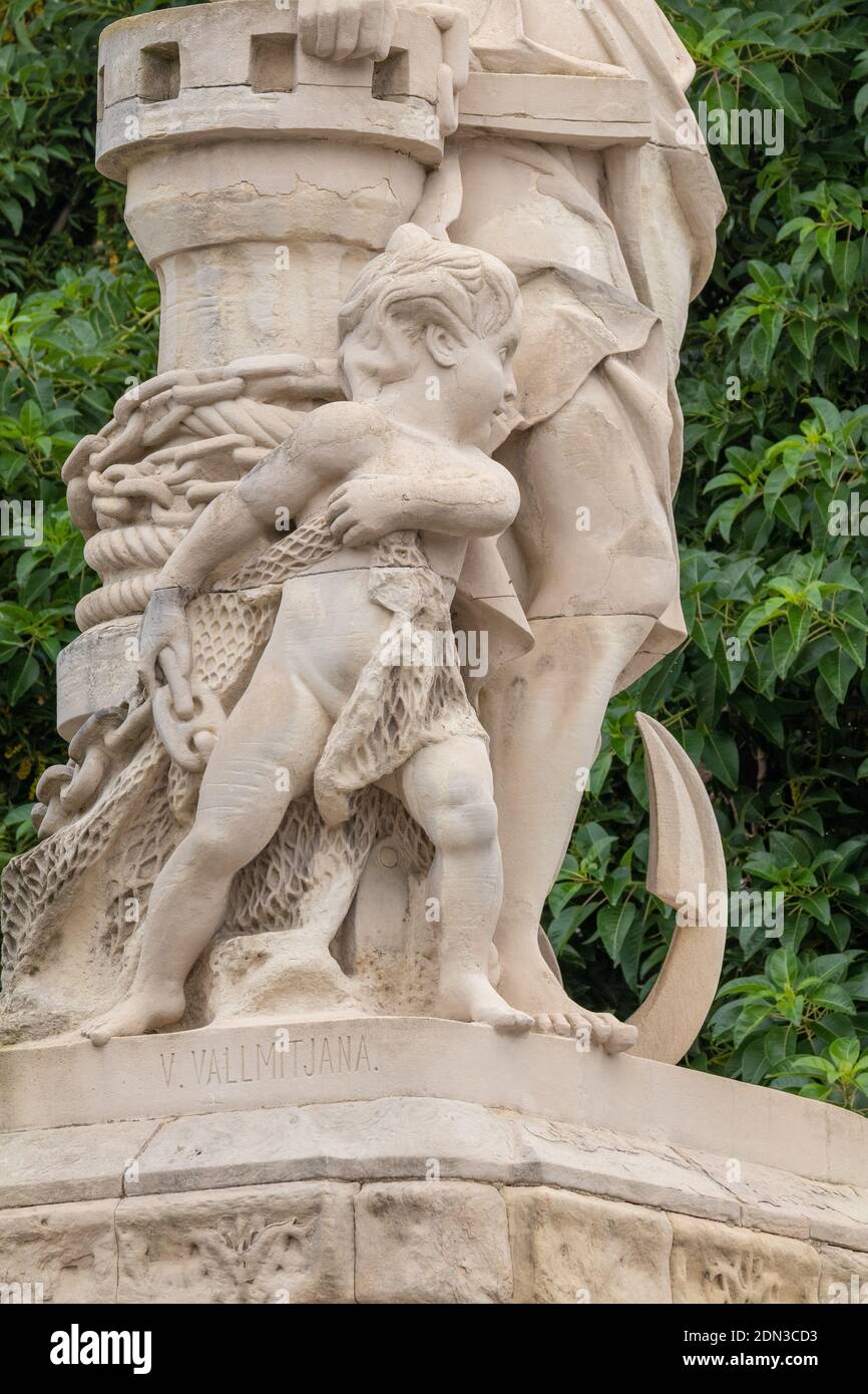 Elements of architectural decorations of buildings, sculptures and ...