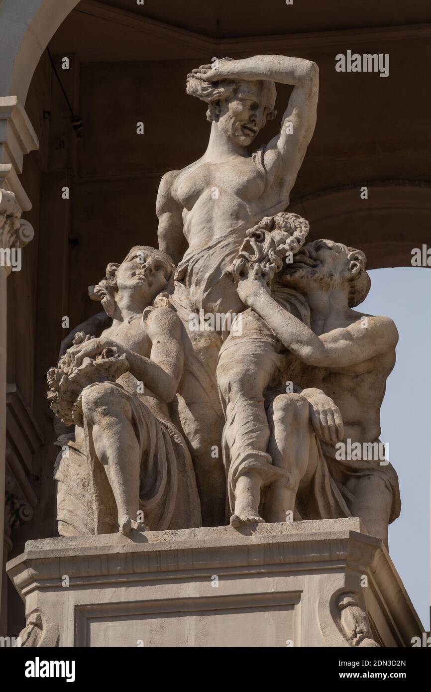 Elements of architectural decorations of buildings, sculptures and ...