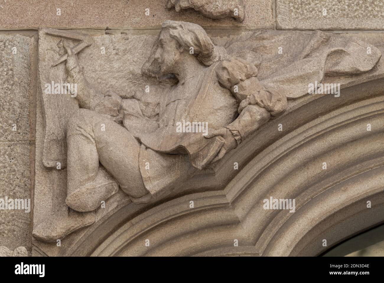 Elements of architectural decorations of buildings, sculptures and ...