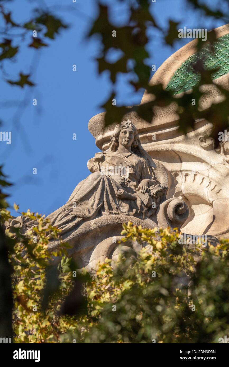 Elements of architectural decorations of buildings, sculptures and ...