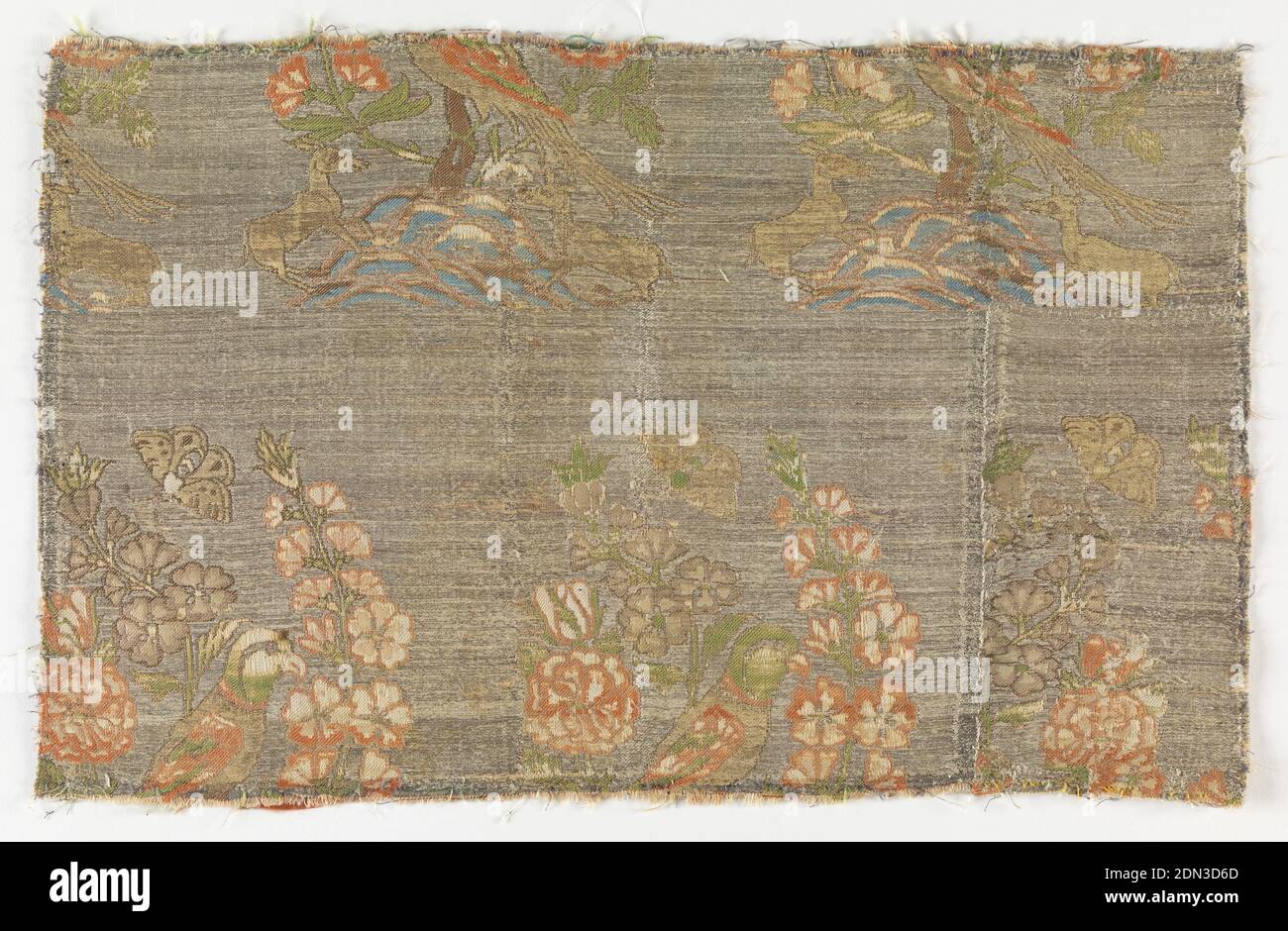 Textile, Medium: silk, Technique: plain weave with discontinuous ...