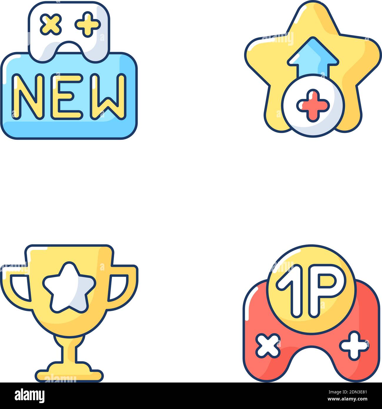 Videogame RGB color icons set Stock Vector Image & Art - Alamy
