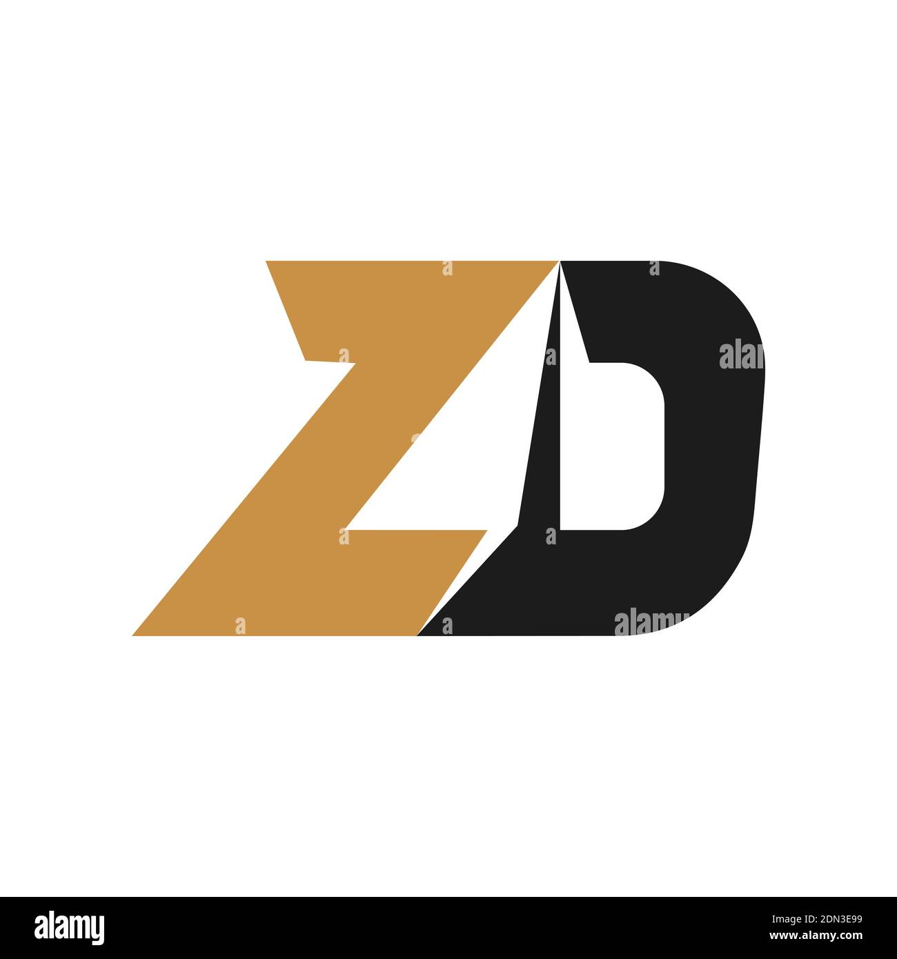 Creative abstract letter zd logo design. Linked letter dz logo design ...