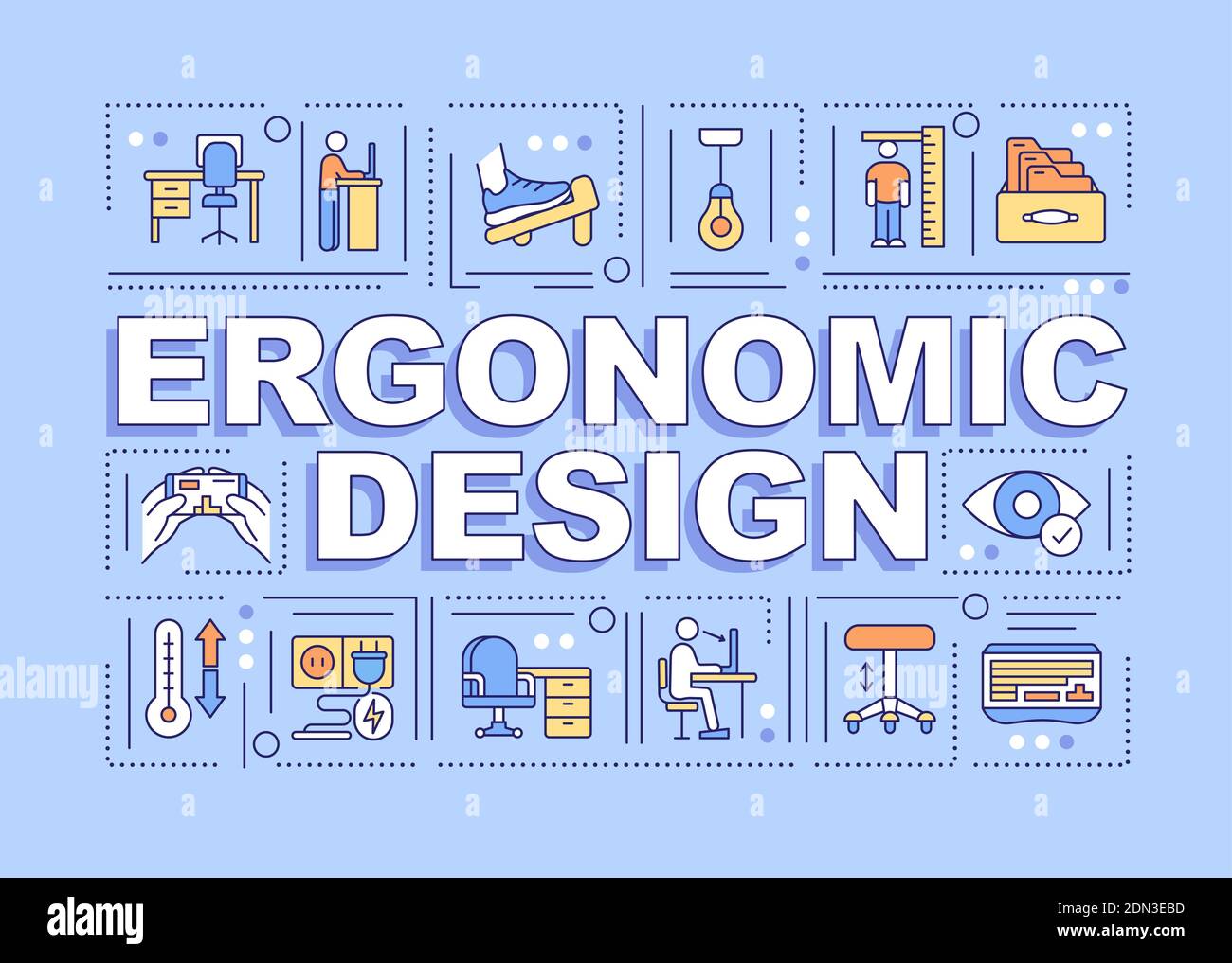 Ergonomic design word concepts banner Stock Vector Image & Art - Alamy
