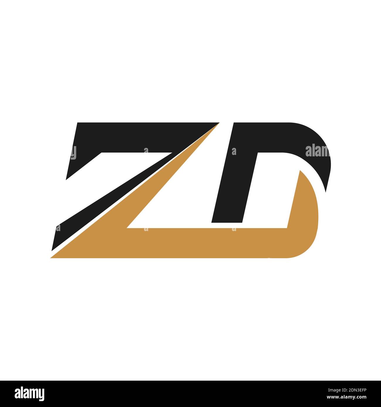 Creative abstract letter zd logo design. Linked letter dz logo design ...