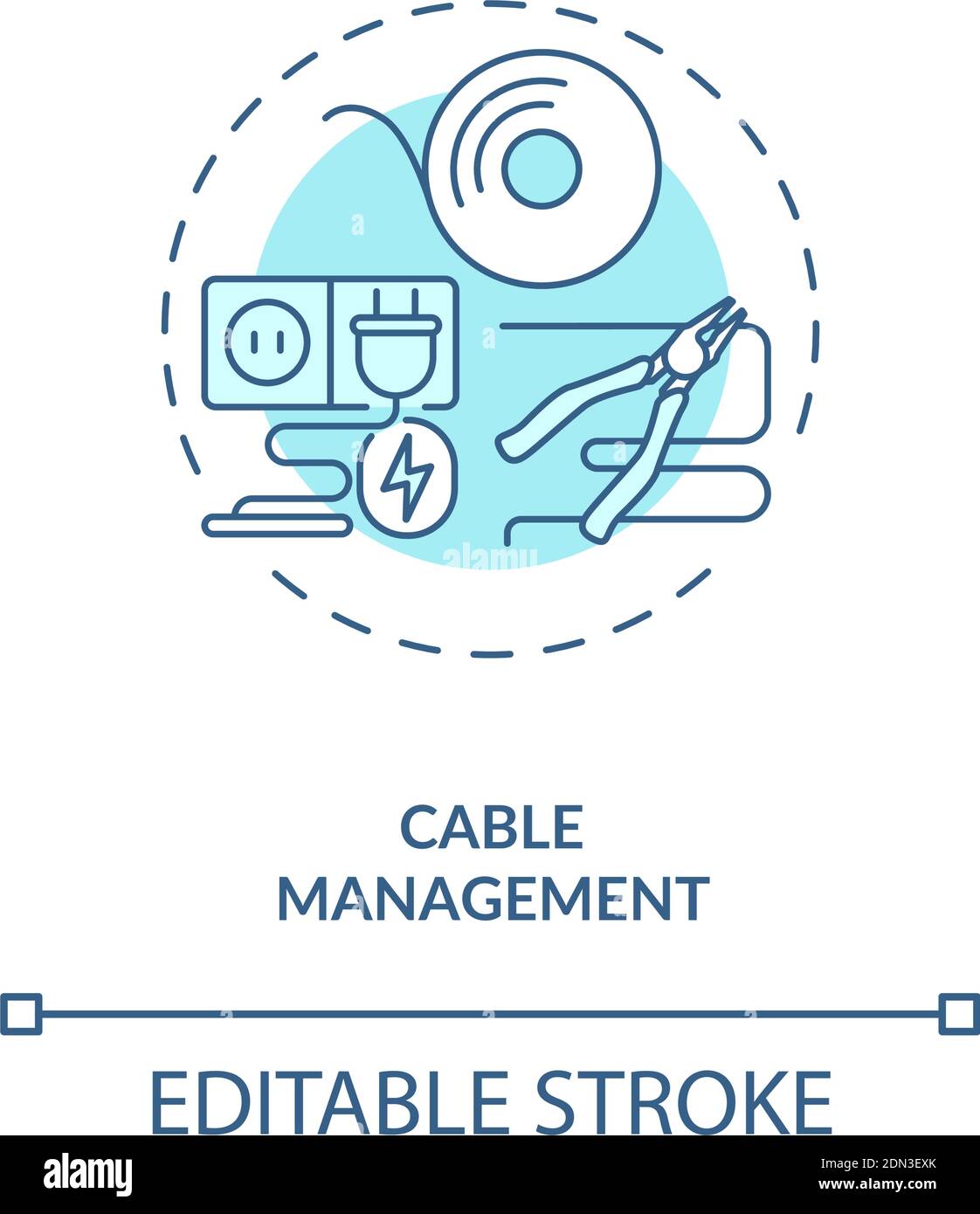 Cable management concept icon Stock Vector Image & Art - Alamy