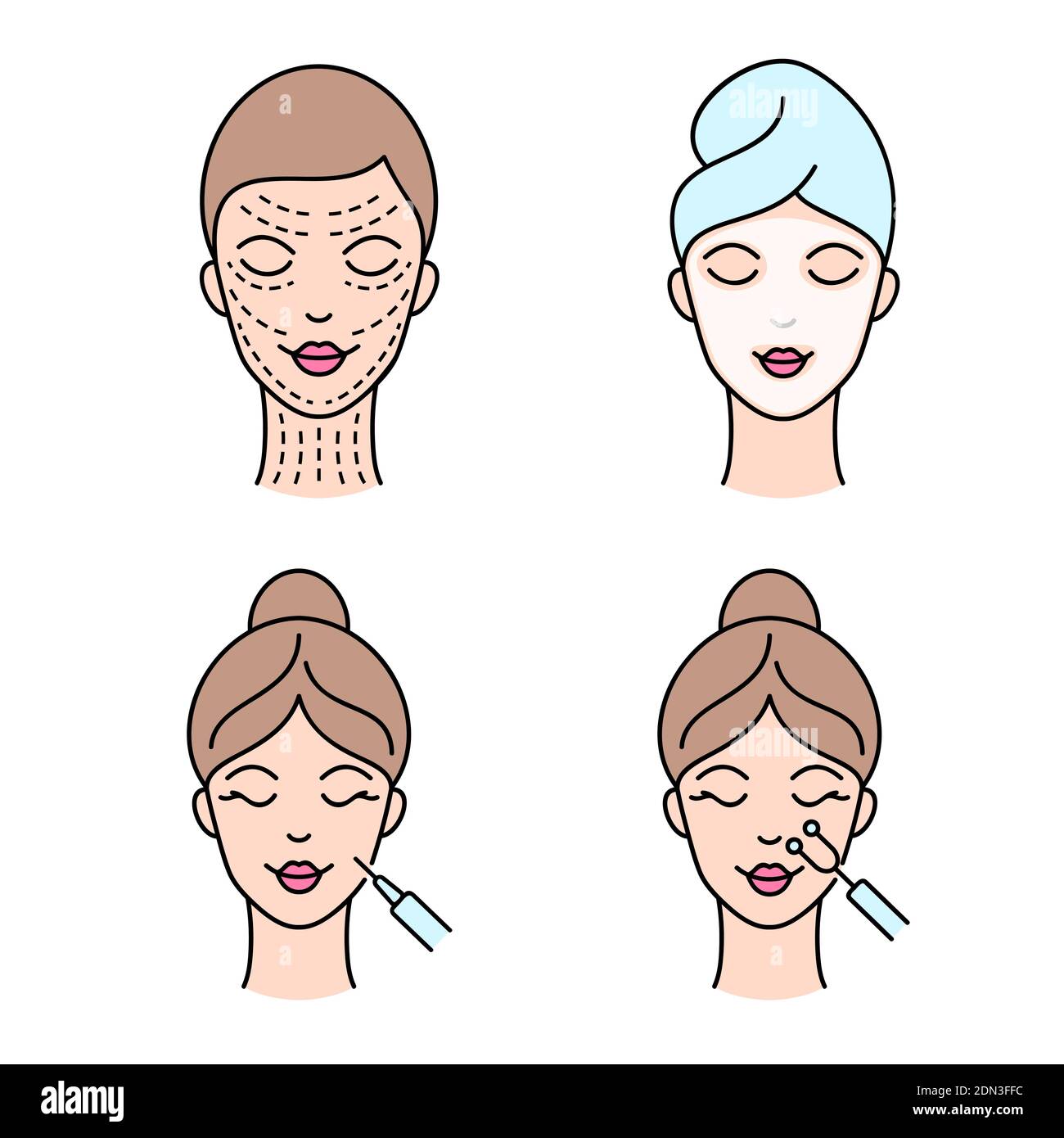 Icons for beauty industry Stock Vector Image & Art - Alamy