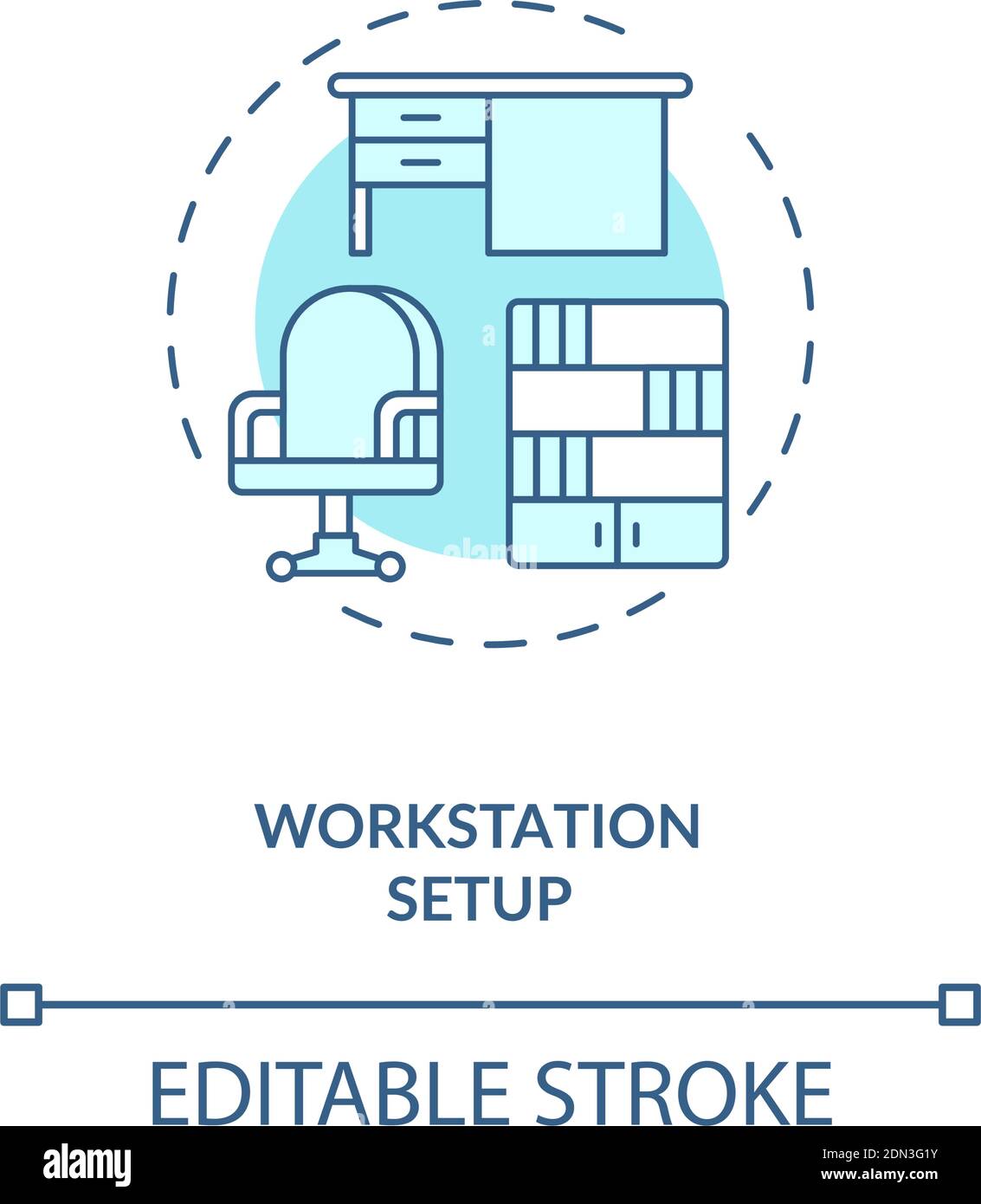 Workstation setup concept icon Stock Vector Image & Art - Alamy