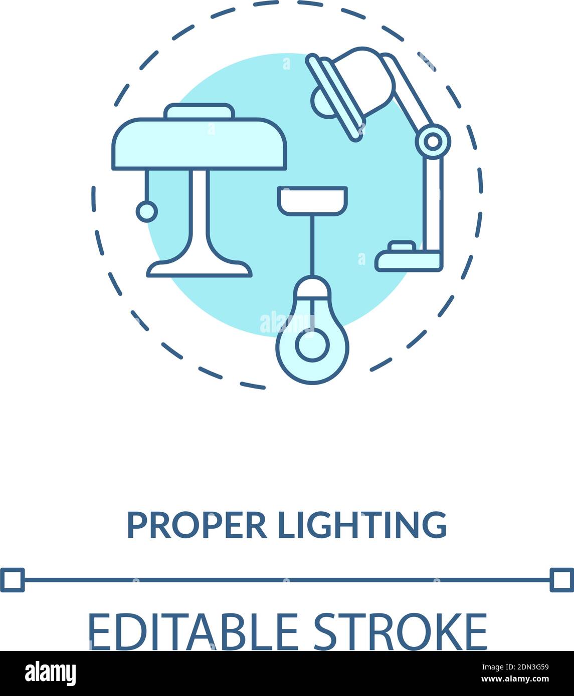 Proper lighting concept icon Stock Vector Image & Art - Alamy