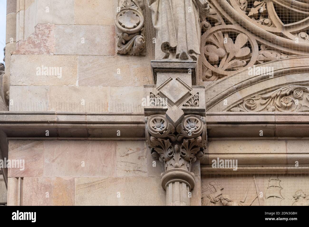 Elements of architectural decorations of buildings, sculptures and ...