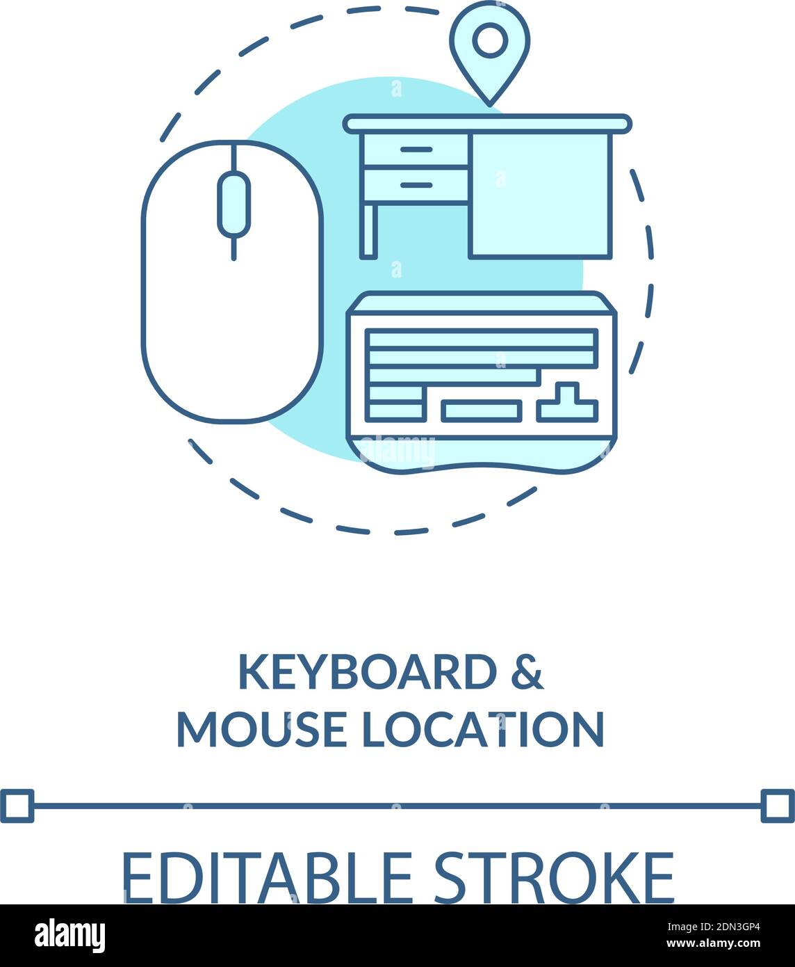 Keyboard and mouse location concept icon Stock Vector Image & Art - Alamy