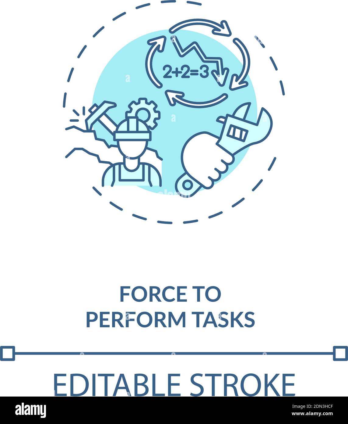 Force to perform tasks concept icon Stock Vector Image & Art - Alamy