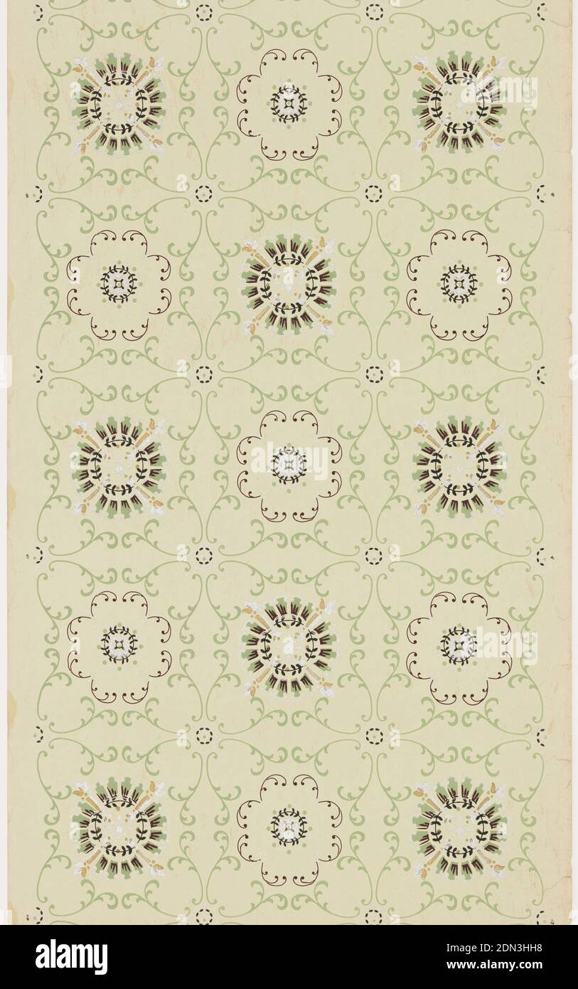 Circular wreath motif containing four torches hi-res stock photography ...