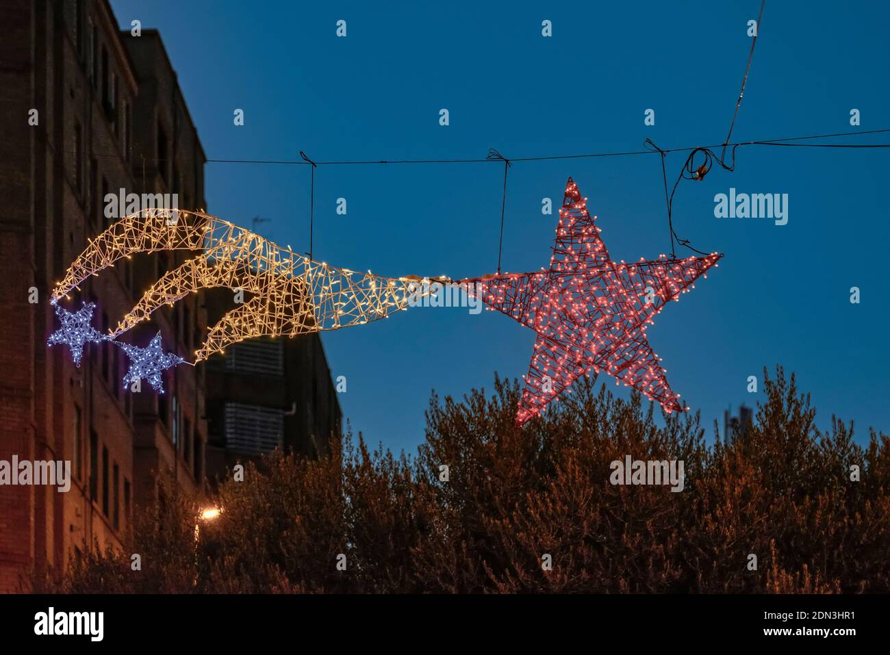 star comet christmas light Stock Photo - Alamy