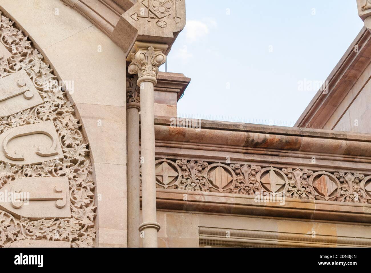 elements of architectural decorations of buildings, columns, patterns ...